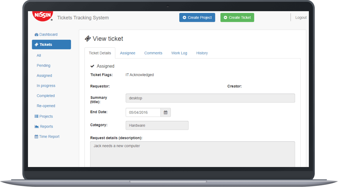 Portfolio: Tickets Tracking System - EffectiveSoft