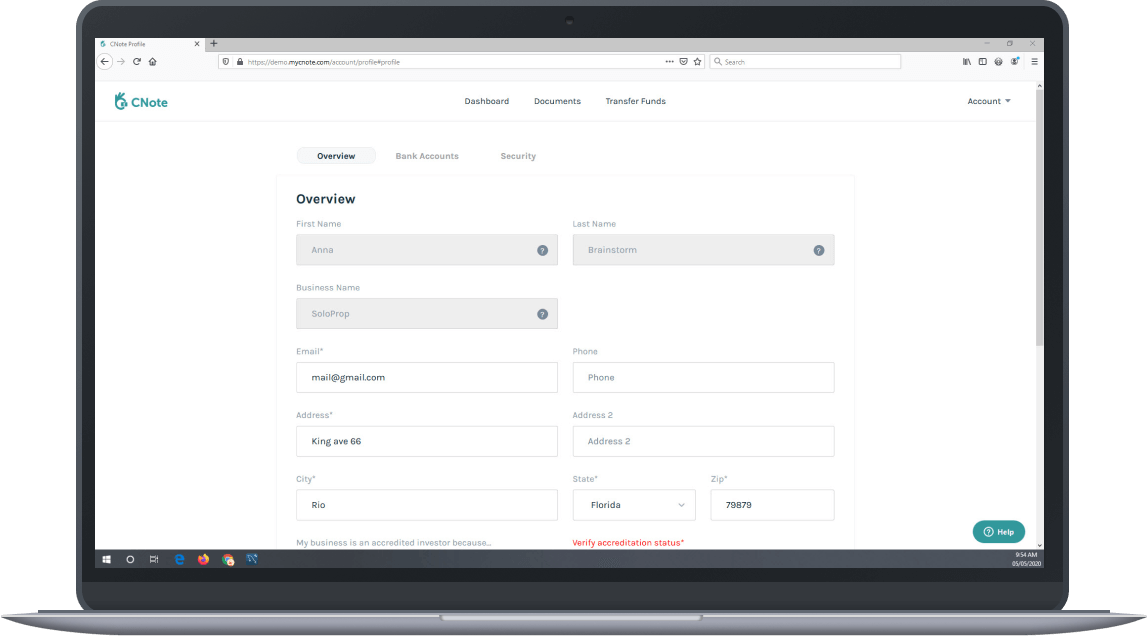Portfolio: CNote web platform - EffectiveSoft