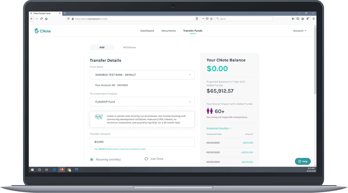 Portfolio: CNote web platform - EffectiveSoft