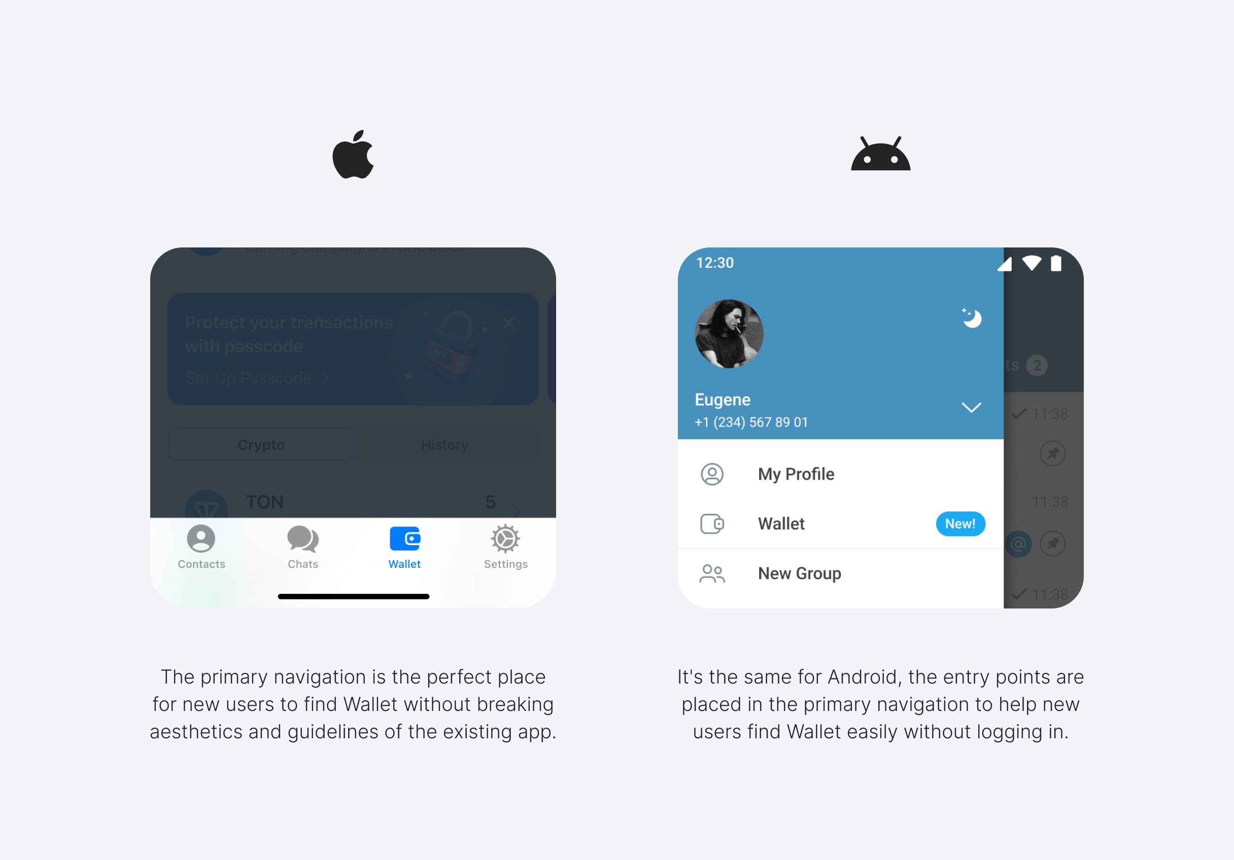 Wallet redesign: Telegram contest - EffectiveSoft